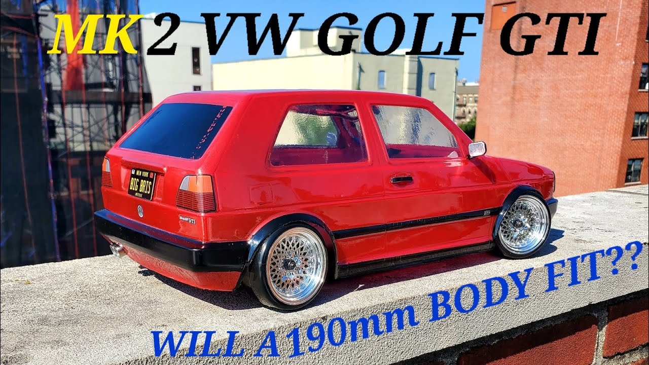 Fitting a 190mm RC Body on a 200mm Chassis! MK2 VW GOLF GTI Gets LIGHTS ...