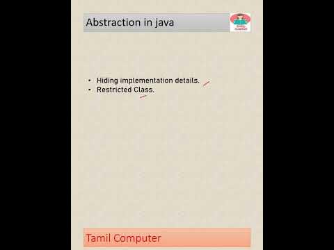 What is Abstract Class and Method in Tamil Java | JavaProgramming - YouTube