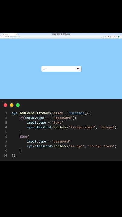 Showhide Password Using Html Css And Javascript Webdevelopment
