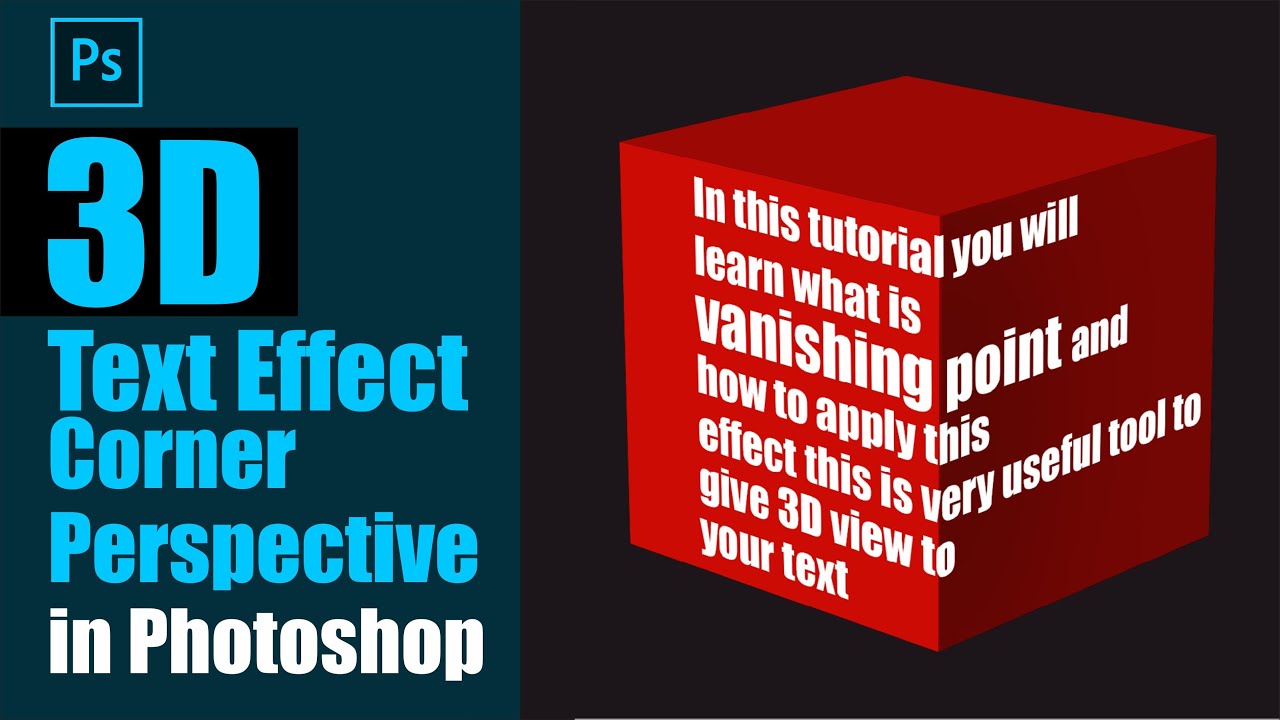 3D perspective text photoshop | Photoshop Tutorial - YouTube
