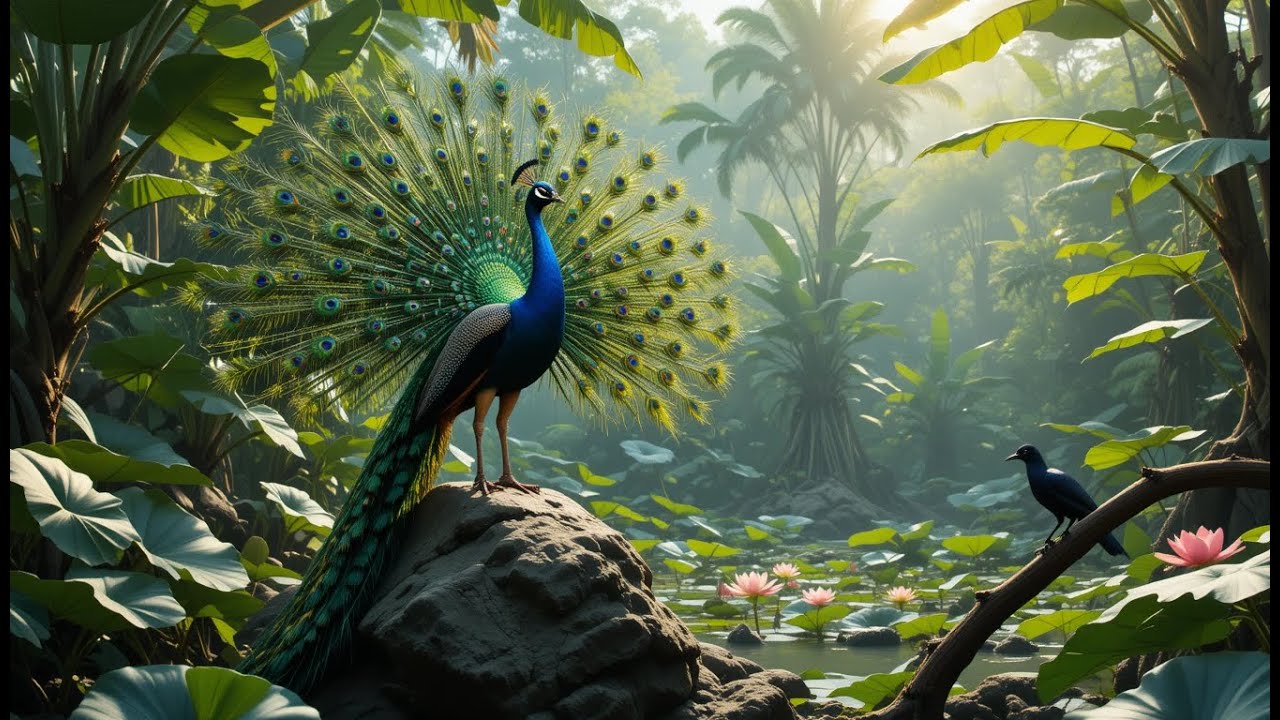 The Clever Crow and the Greedy Peacock An Indian Inspired Fable - YouTube