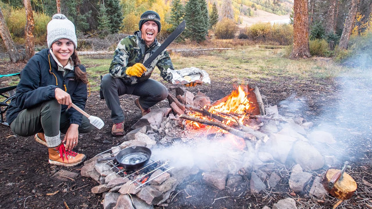 MOUNTAIN TROUT FISHING | Cooking with Camp Fire Coals! - YouTube