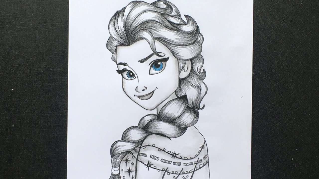 How to draw Disney Princess Elsa easy || step by step || Disney Frozen ...