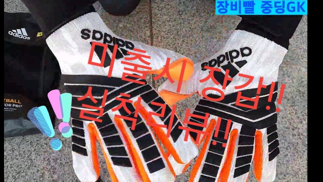 장비빨 중딩GK 아디다스 프레데터 프로 마누엘노이어 골키퍼장갑 실착리뷰 Adidas Predator Pro Manu - YouTube
