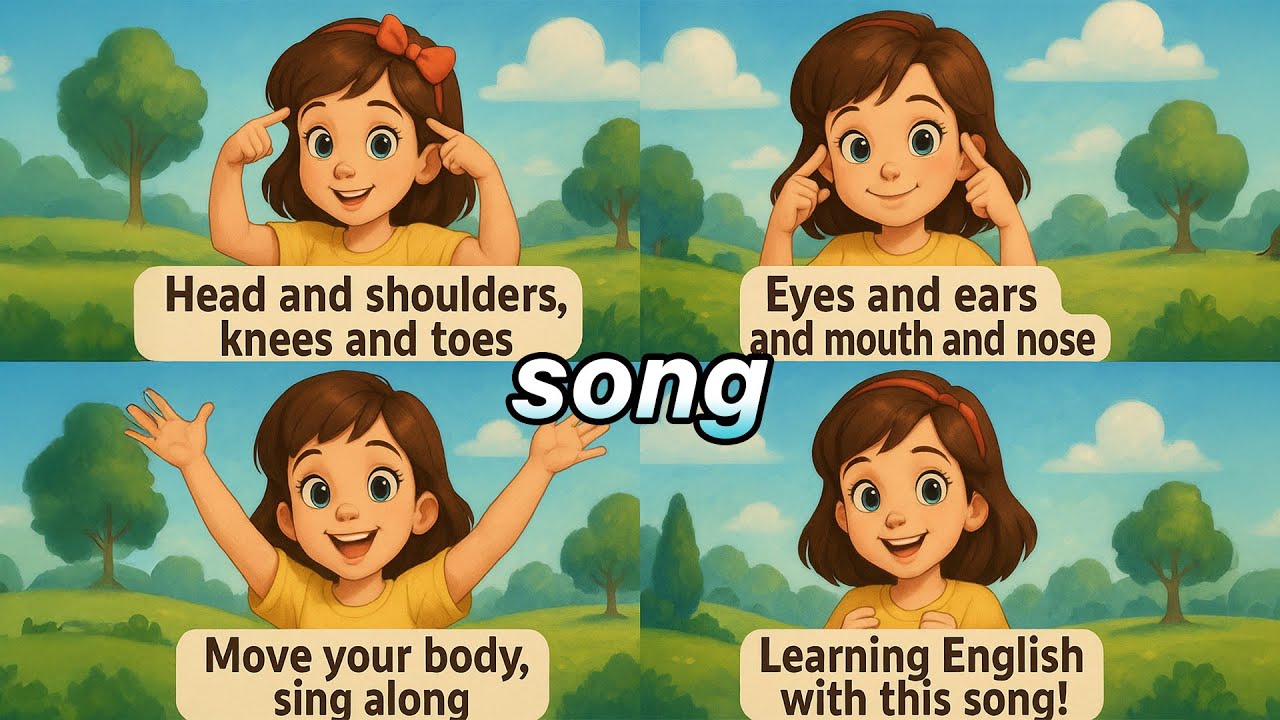 Head Shoulders Knees and Toes 👧🎶 | Body Parts Song for Kids | Learn ...