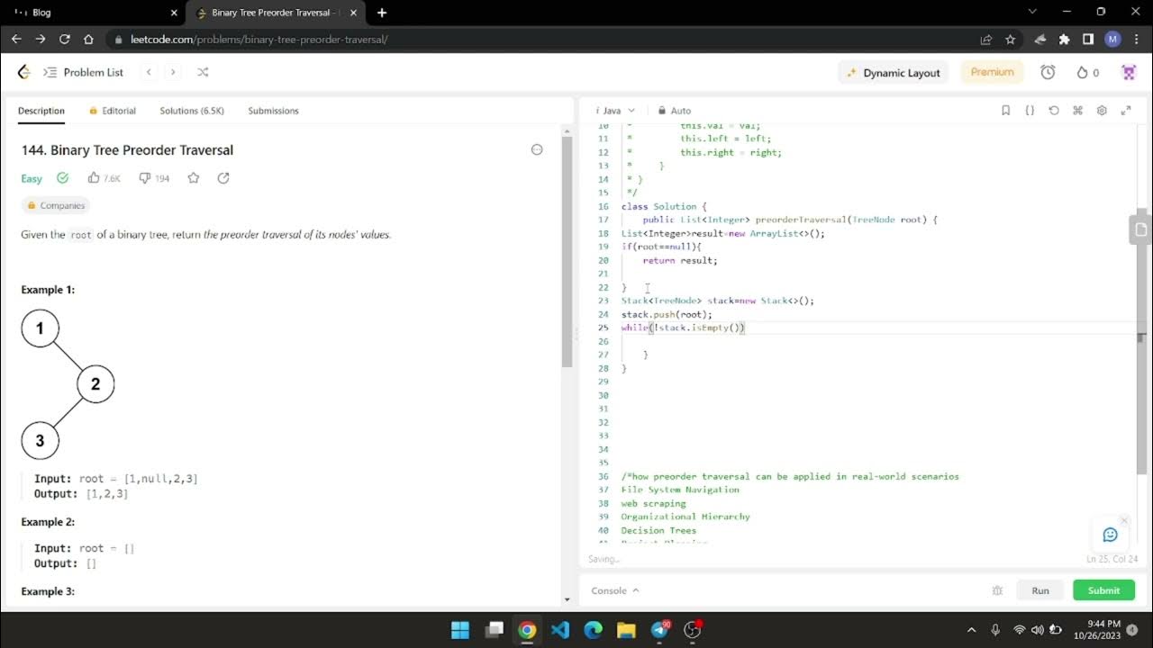 Binary Tree Preorder Traversal - YouTube