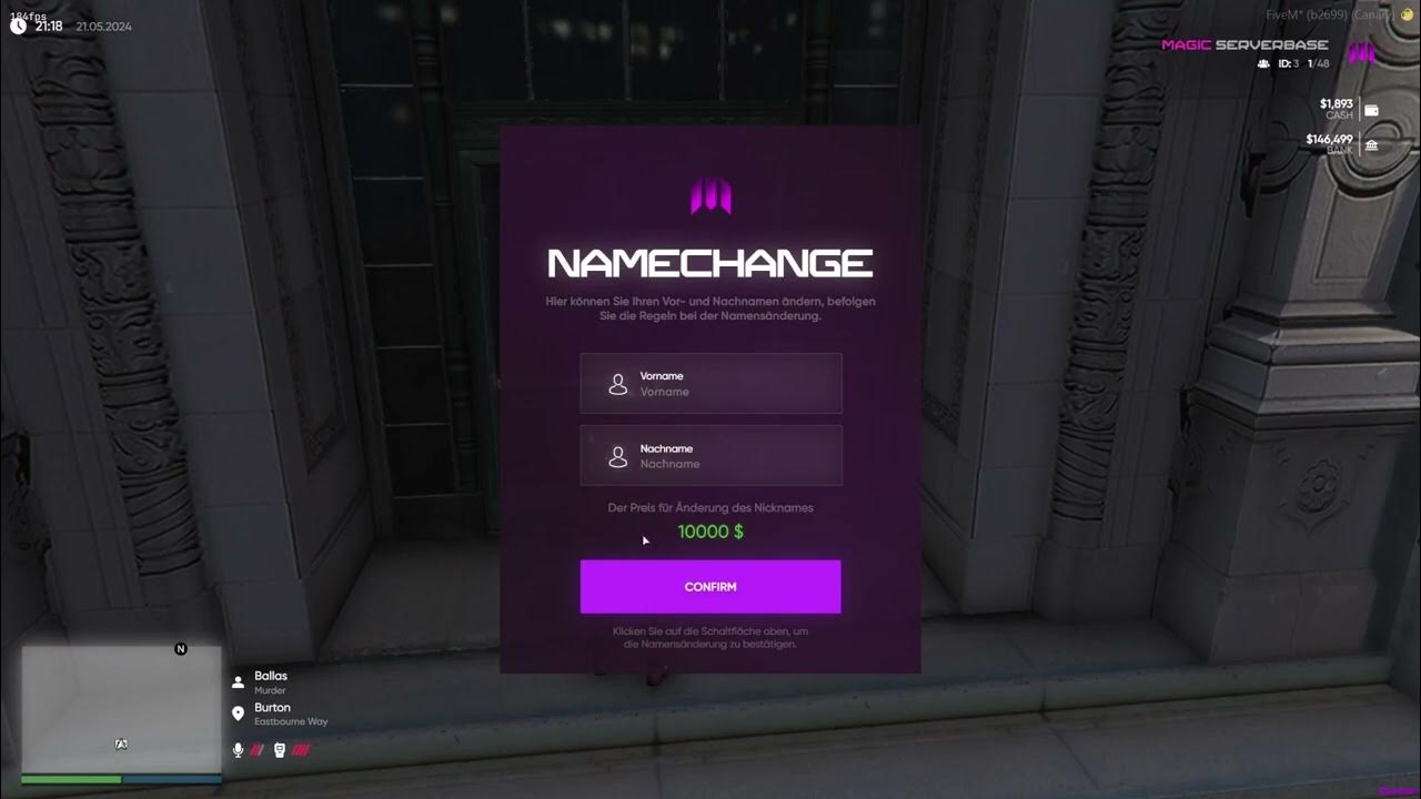 [FiveM Free Script] Namechange System | ms_namechange | Magic Services - YouTube