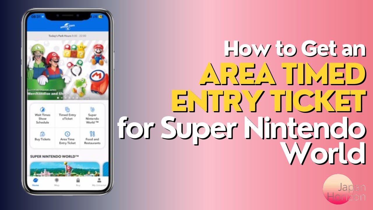 How to Get an Area Timed Entry Ticket for Super Nintendo World - YouTube