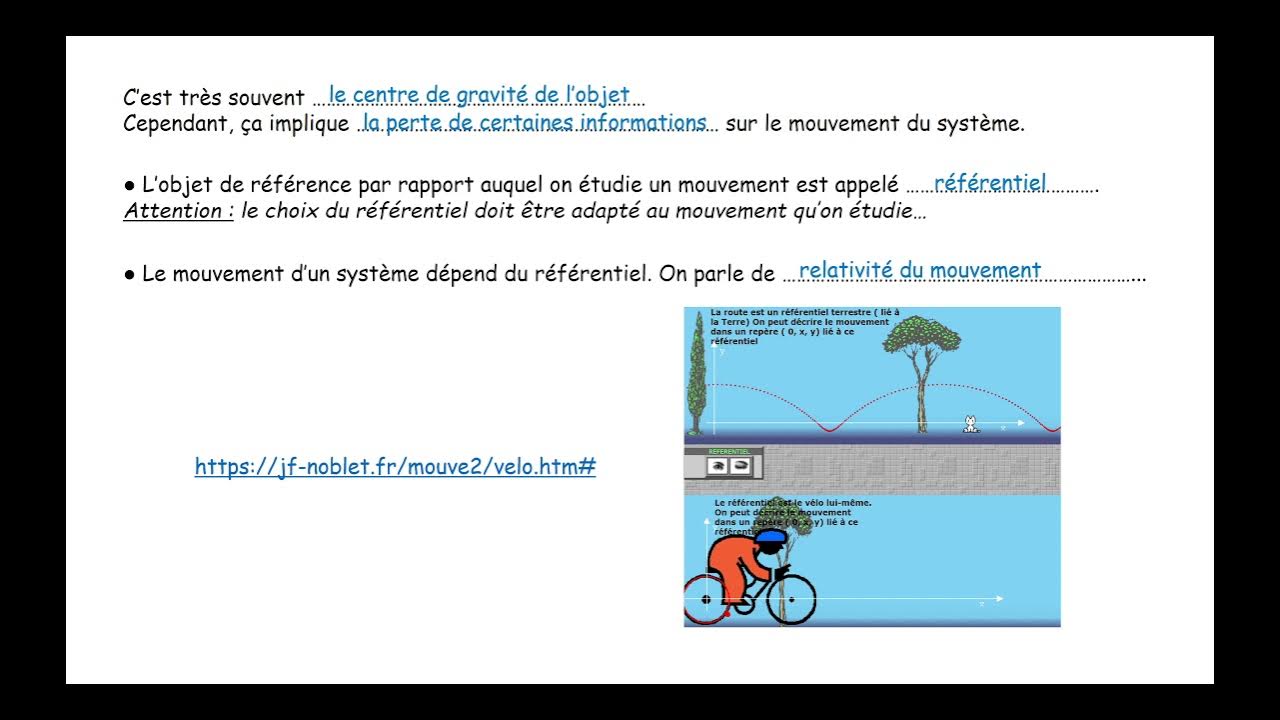 Chapitre 8 description d'un mouvement - 2nde - YouTube