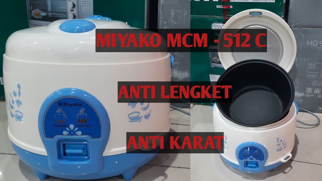 Rice Cooker Miyako MCM-512 C Tahan Banting Anti Karat #ricecooker # ...