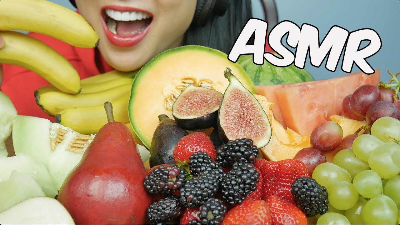 ASMR GIANT FRUIT PLATTER (EATING SOUNDS) NO TALKING | SAS-ASMR - YouTube