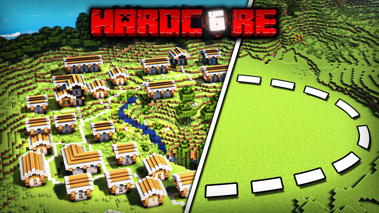 I Transformed this Village in Hardcore Minecraft - YouTube