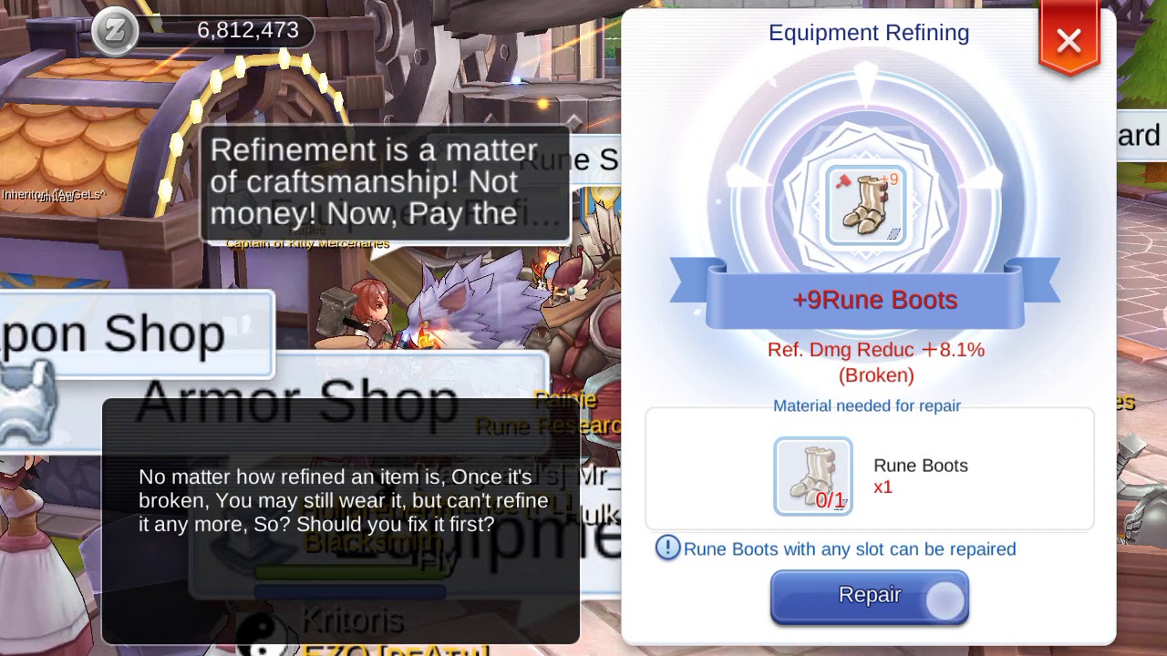 Refining Rune Boots - Ragnarok Mobile Eternal Love - YouTube