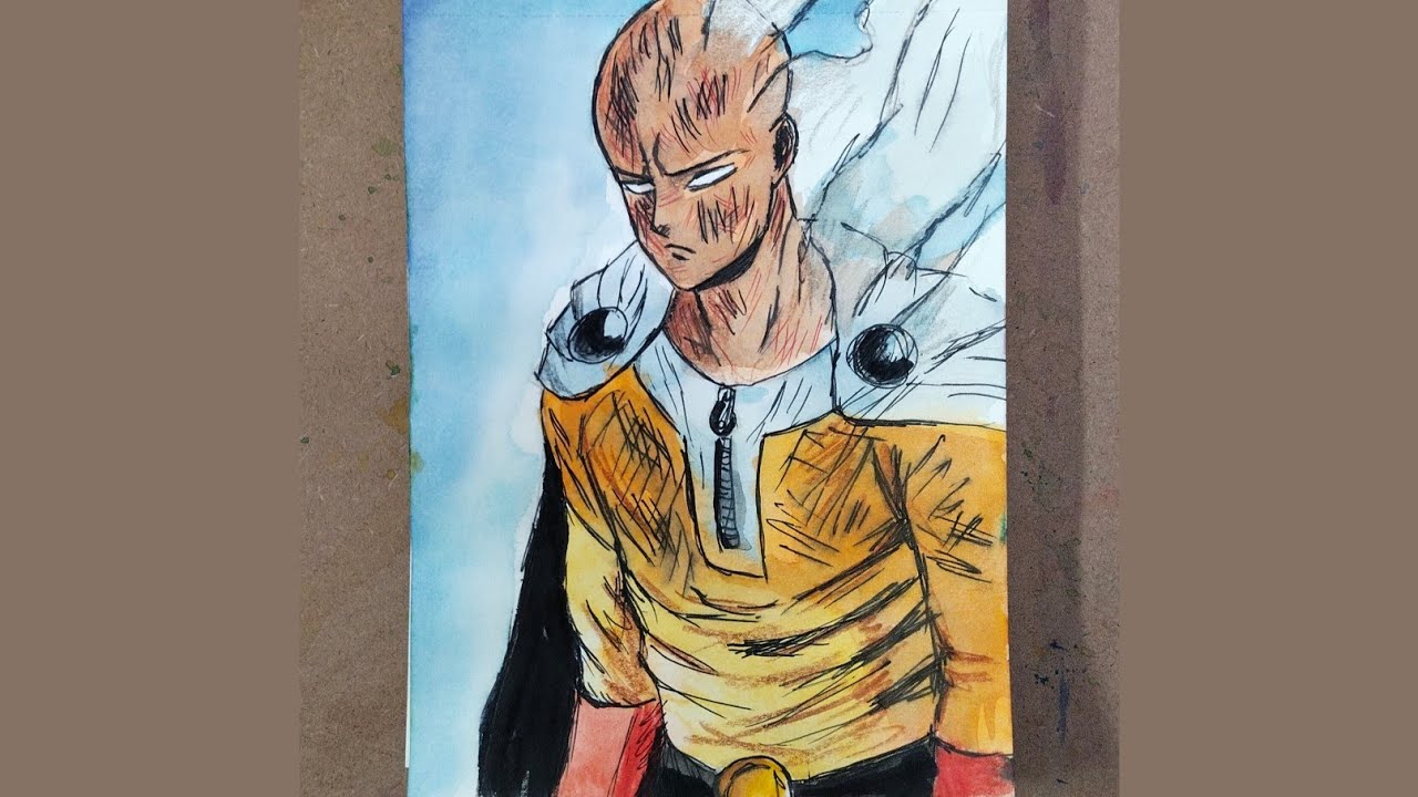 Drawing🎨 One punch man || how to draw saitama step by step(easy way) # ...