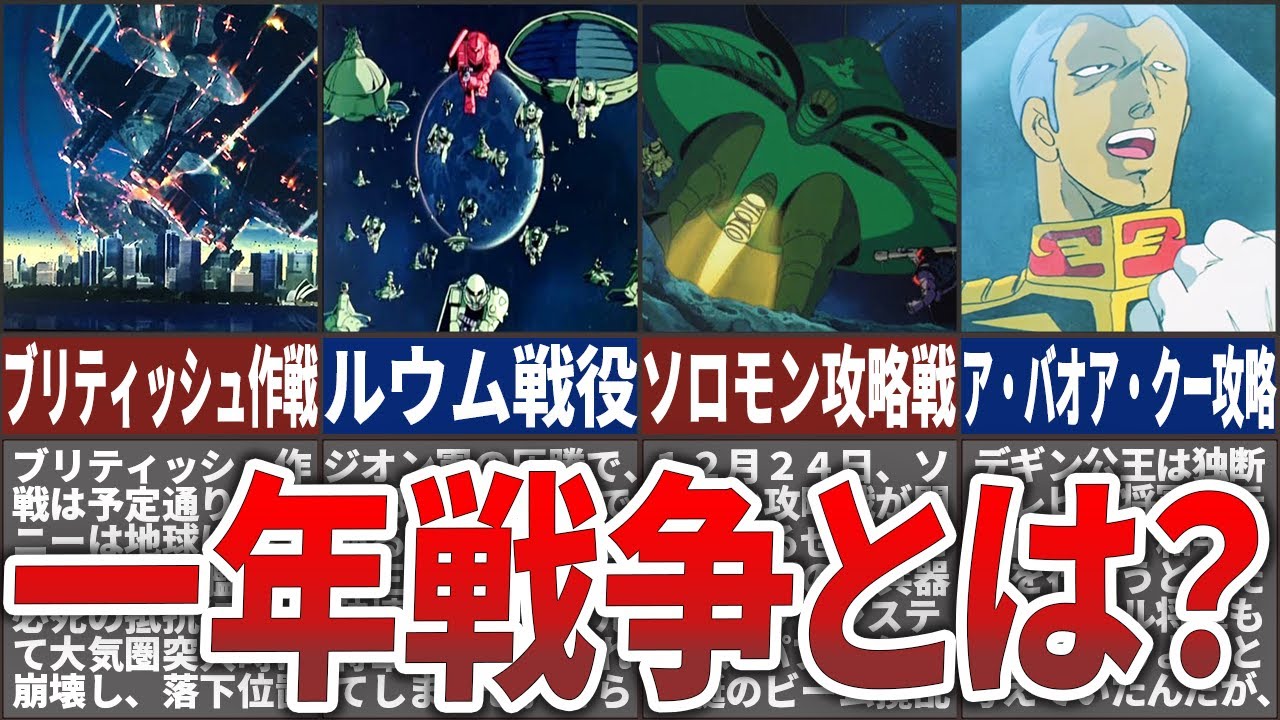 【ファースト】ガンダムのすべての始まり!一年戦争とはどんな戦争? Youtube