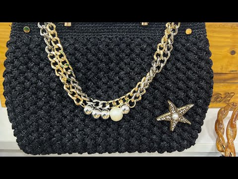 Simli coton ipimiz ile yapılan muhteşem çanta