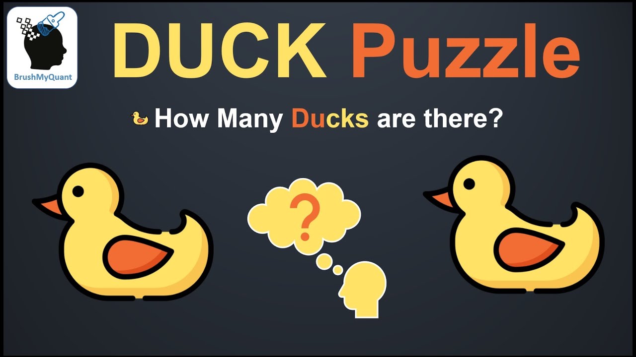 🦆 Duck Dilemma! Can You Solve This Math Puzzle? 🤔#brushmyquant #puzzle ...