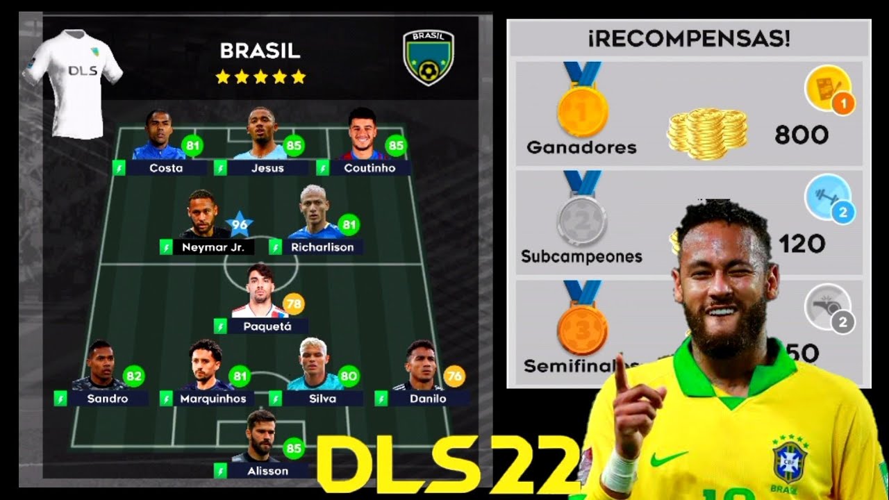 🔴DLS 22 NUEVO EVENTO con Plantilla de BRASIL - YouTube
