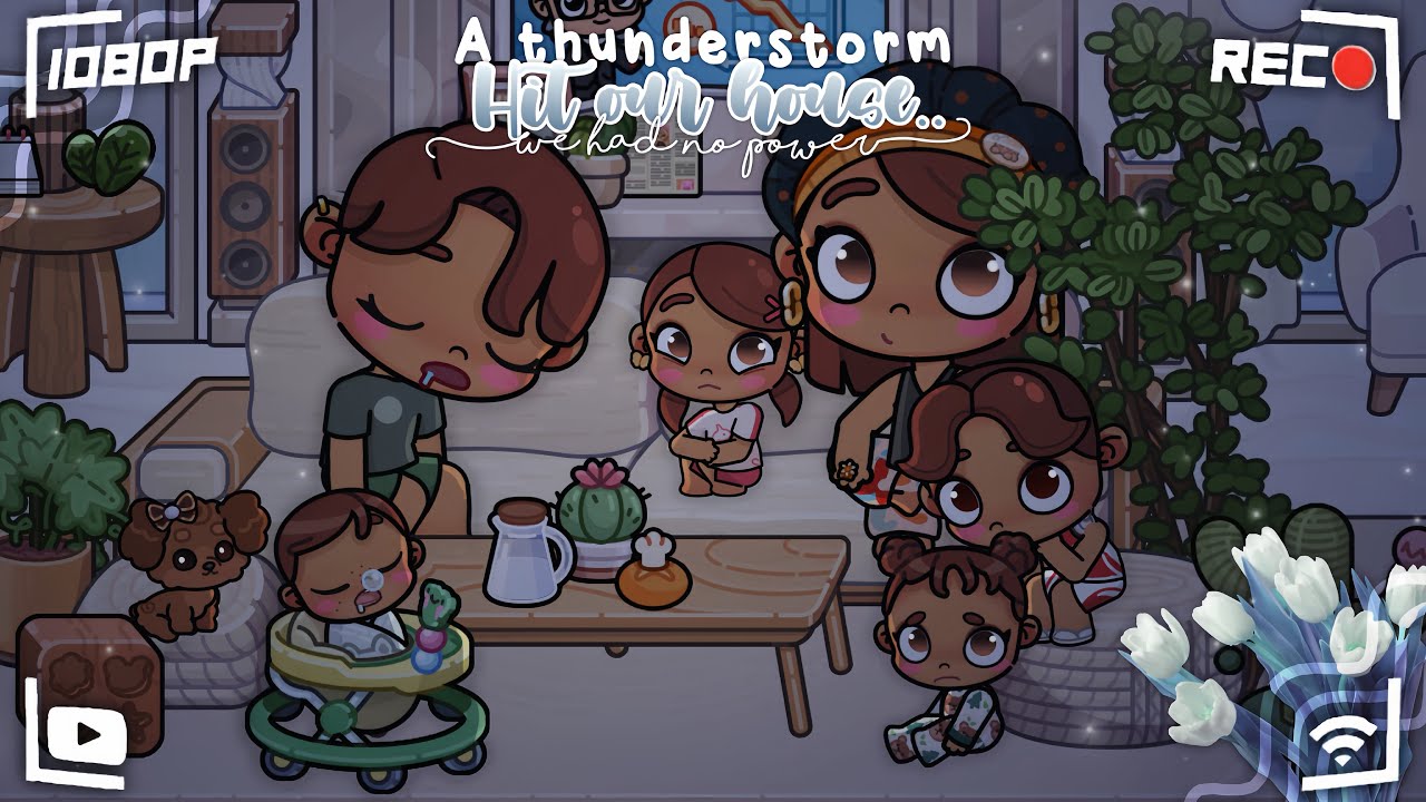 A thunderstorm hit our house *WE HAD NO POWER* ⛈️😰 || *with voice* ୨ ...