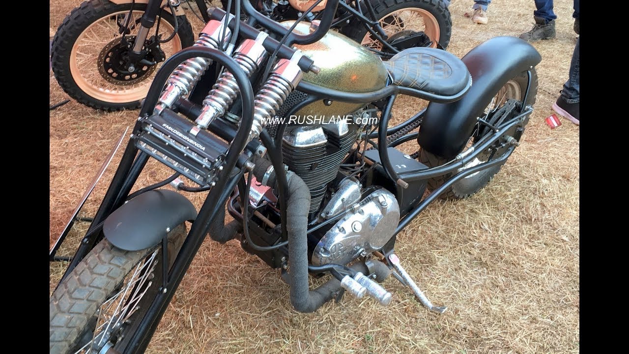 Royal Enfield 350 Custom Chopper by MK Design - YouTube