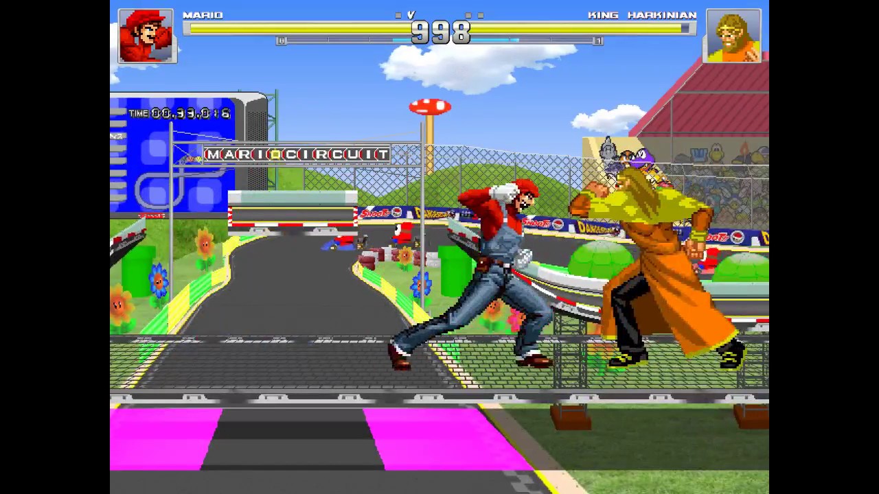 NICK54222 MUGEN: KOF Mario (me) VS KOF King Harkinian - YouTube