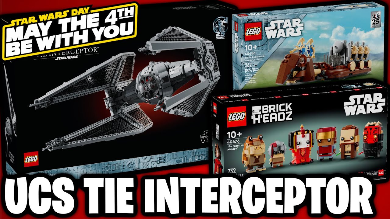 LEGO UCS TIE Interceptor, Battle Droid Carrier GWP & Phantom Menace ...