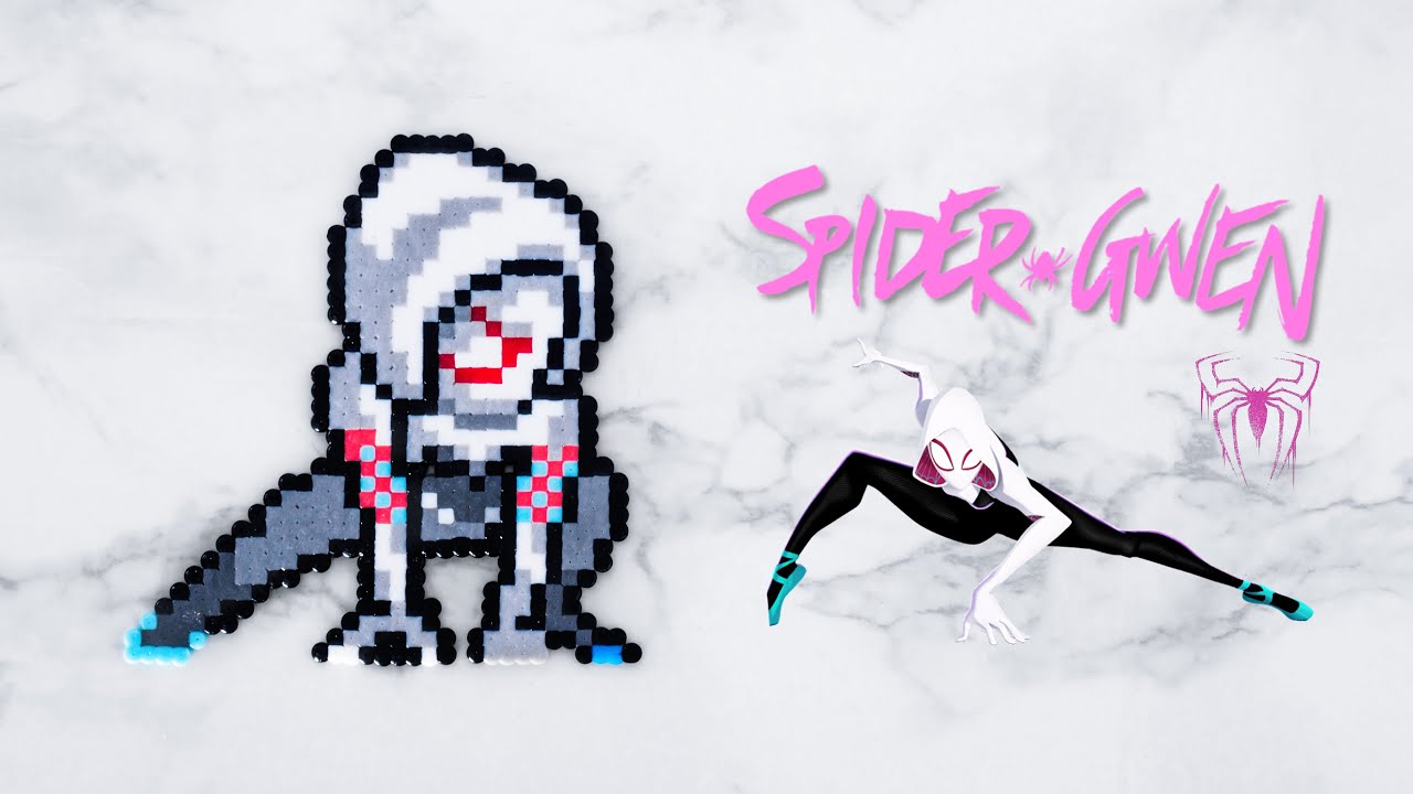 Making Spider-Gwen (Hama/Perler/Artkal Beads) - YouTube
