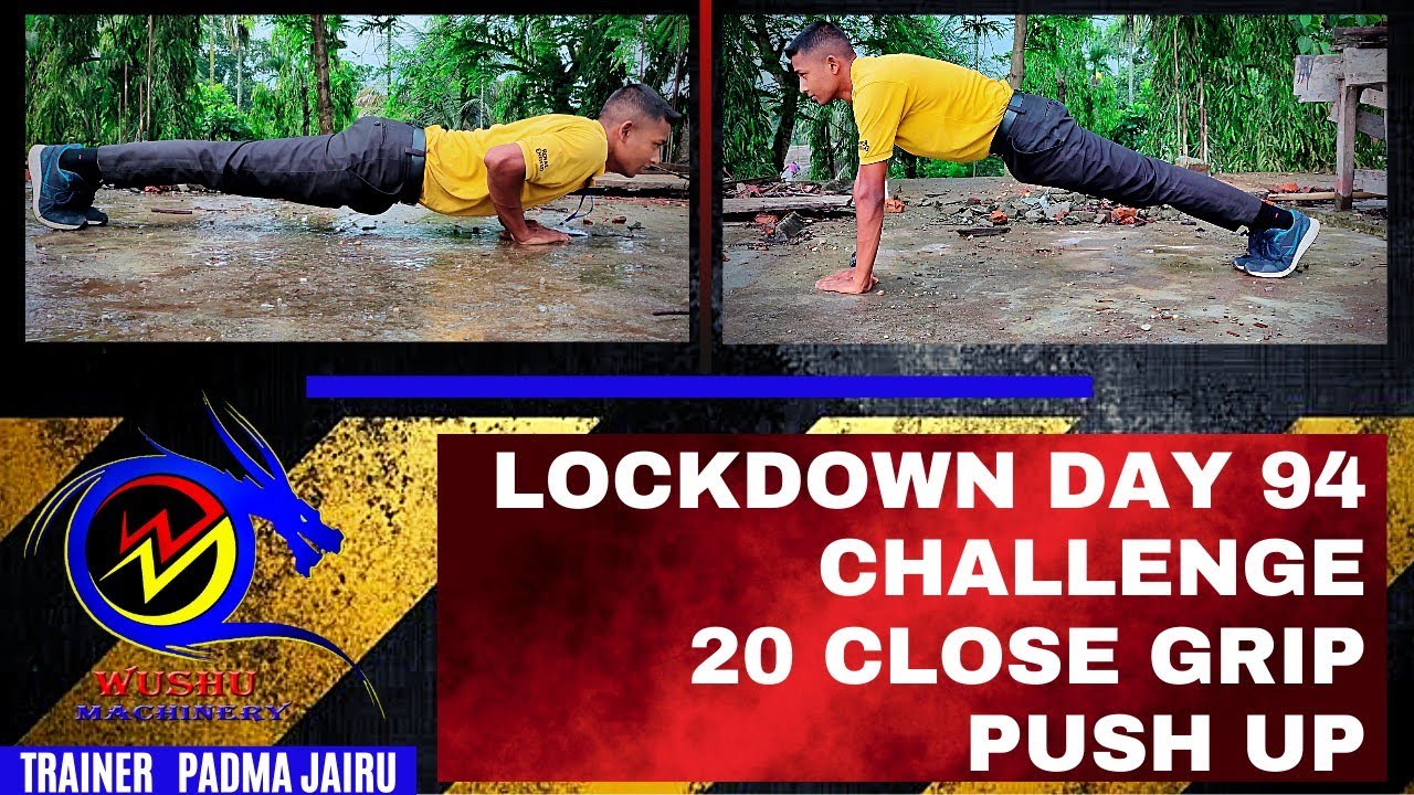 CLOSEGRIP PUSH UP challenge taken by Wushu Machinery athletes during ...