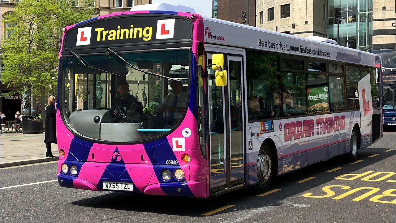 First Leeds 66949 at Leeds city centre - YouTube