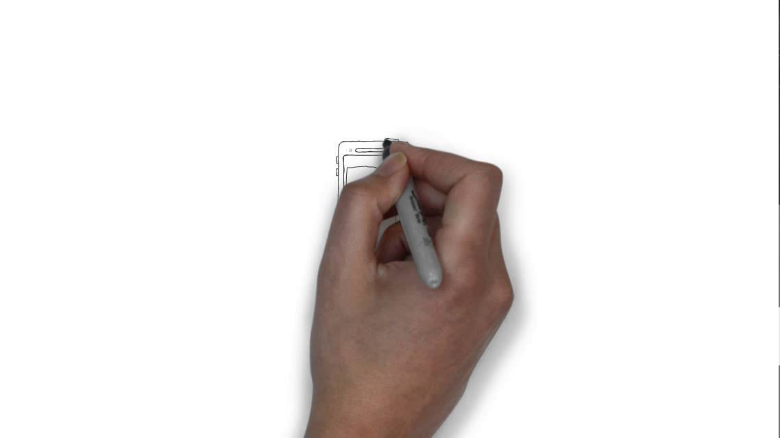 How to draw a smartphone - YouTube