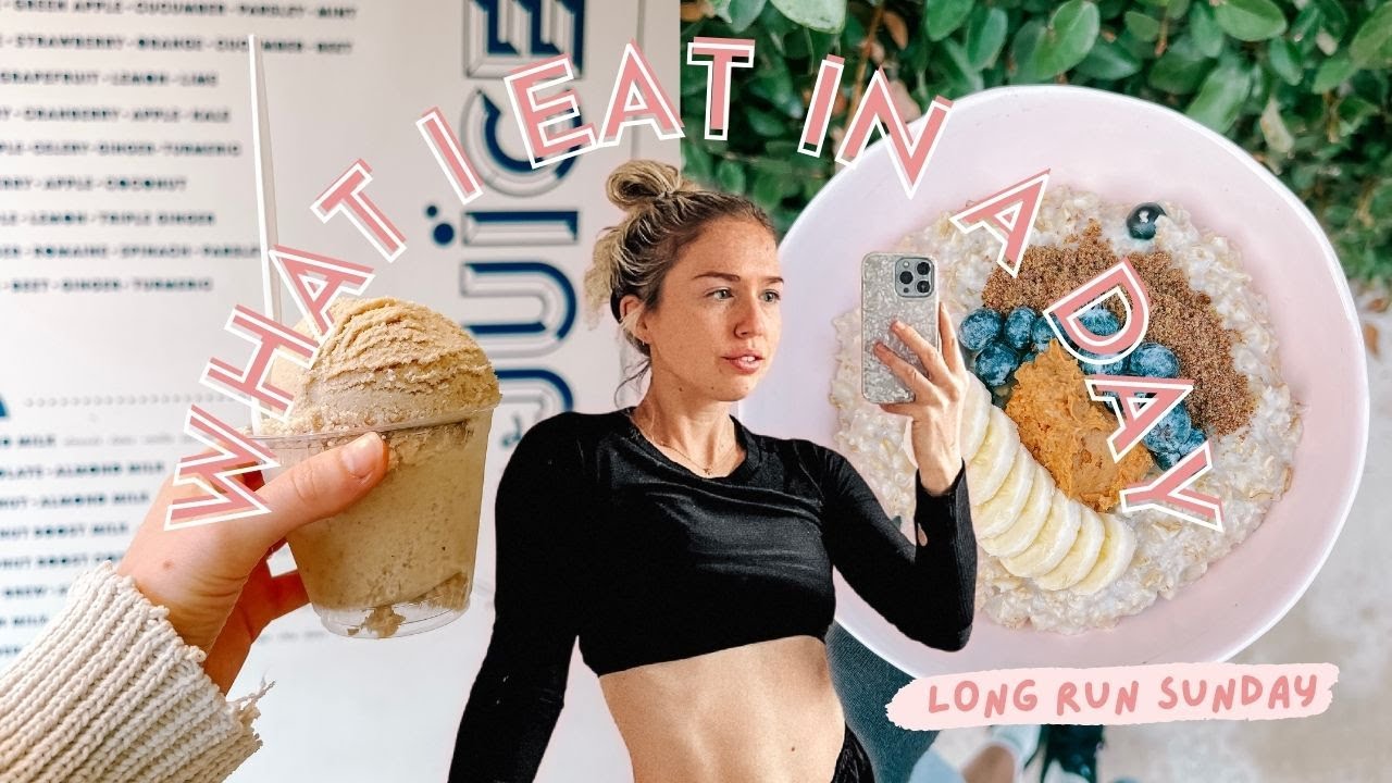 WHAT I EAT IN A DAY || long run sunday + healthy plant based meals ...