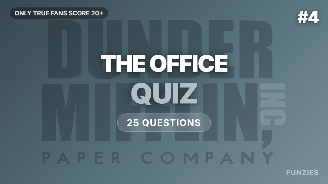 The Office Quiz #4 | 25 Questions — Only True Fans Score 20+ - YouTube