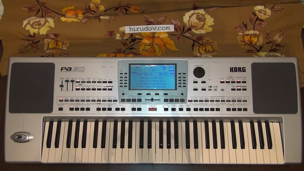 KORG PA 50 professional arranger synth performing Pop Rock music in 3D ...