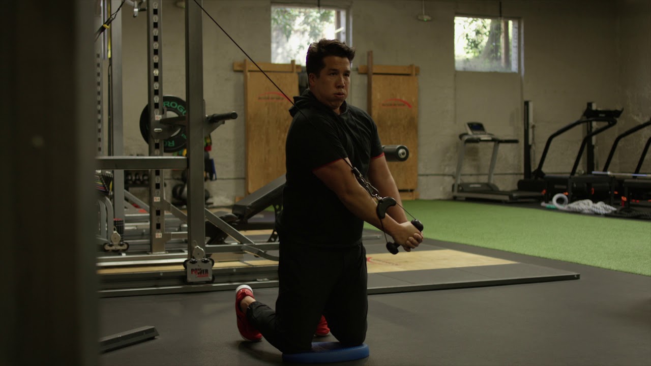 Tall Kneeling Cable Chop - YouTube
