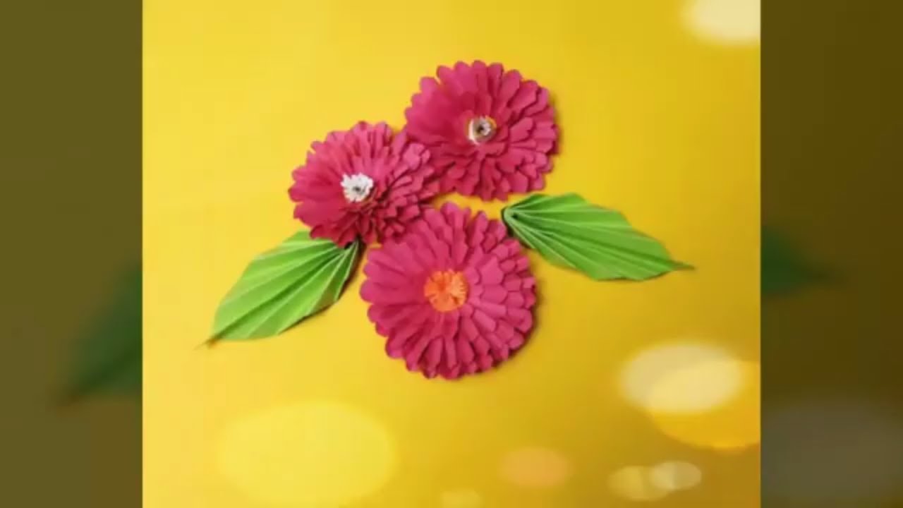DIY: How to make an easy Aster flower/ paper crafts/ paper flowers ...