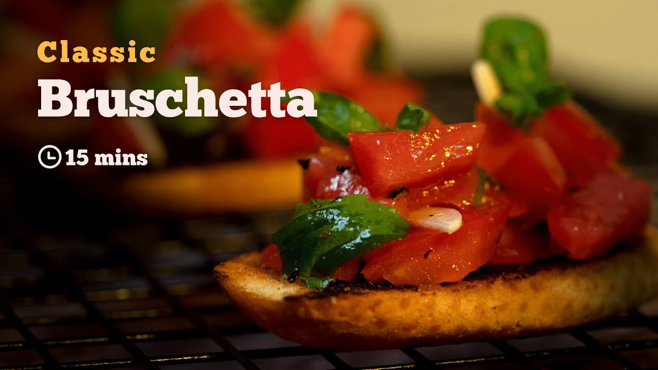 Classic Bruschetta | Tomato Basil Bruschetta | Italian starter | Quick ...