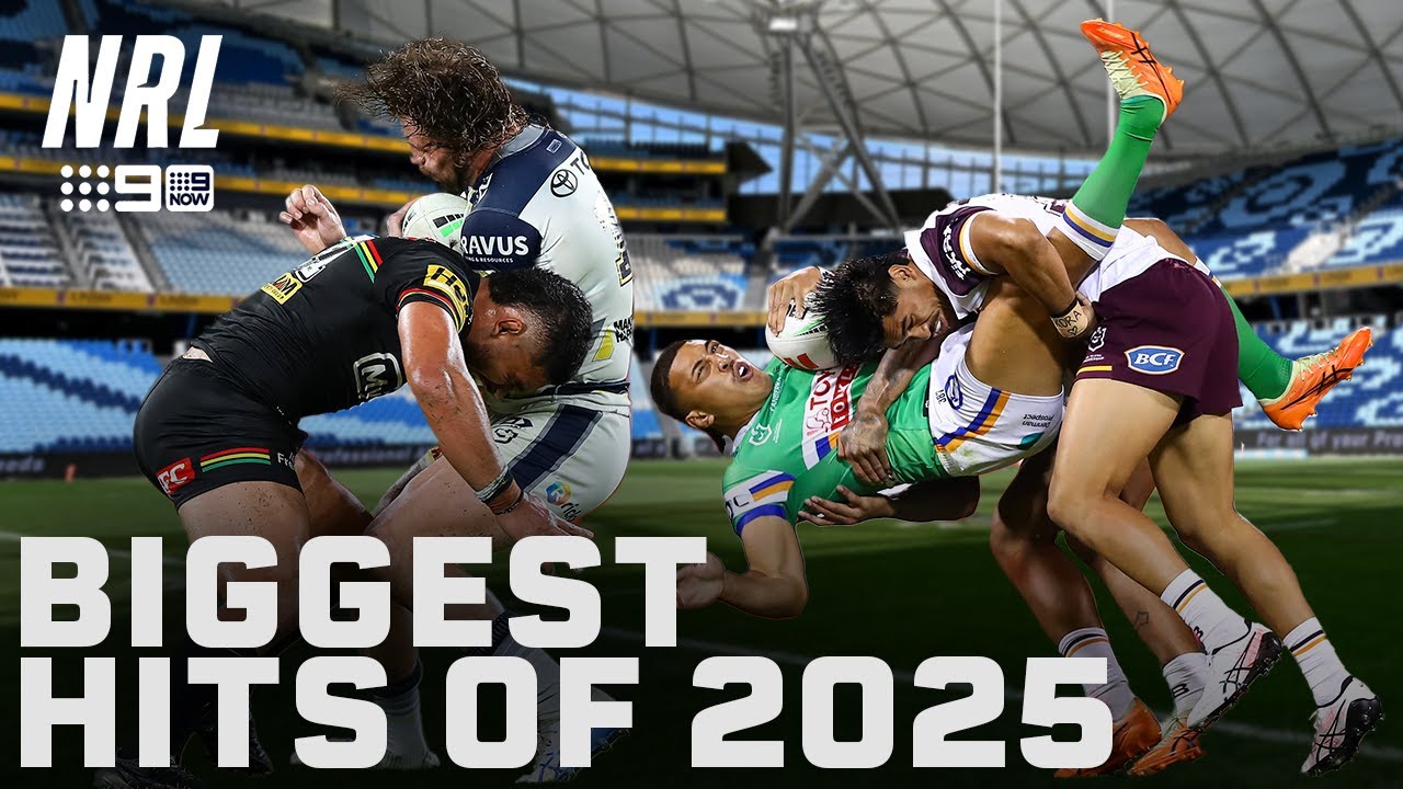 Biggest Hits of the 2025 NRL Season! | NRL on Nine - YouTube
