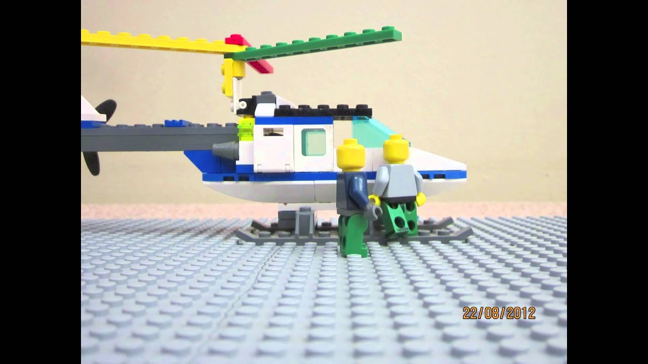 lego helicopter crash - YouTube