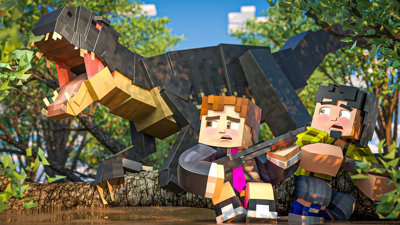 SCORPIUS REX ME ATACOU NO MINECRAFT !! ( ACAMPAMENTO JURASSIC WORLD ...