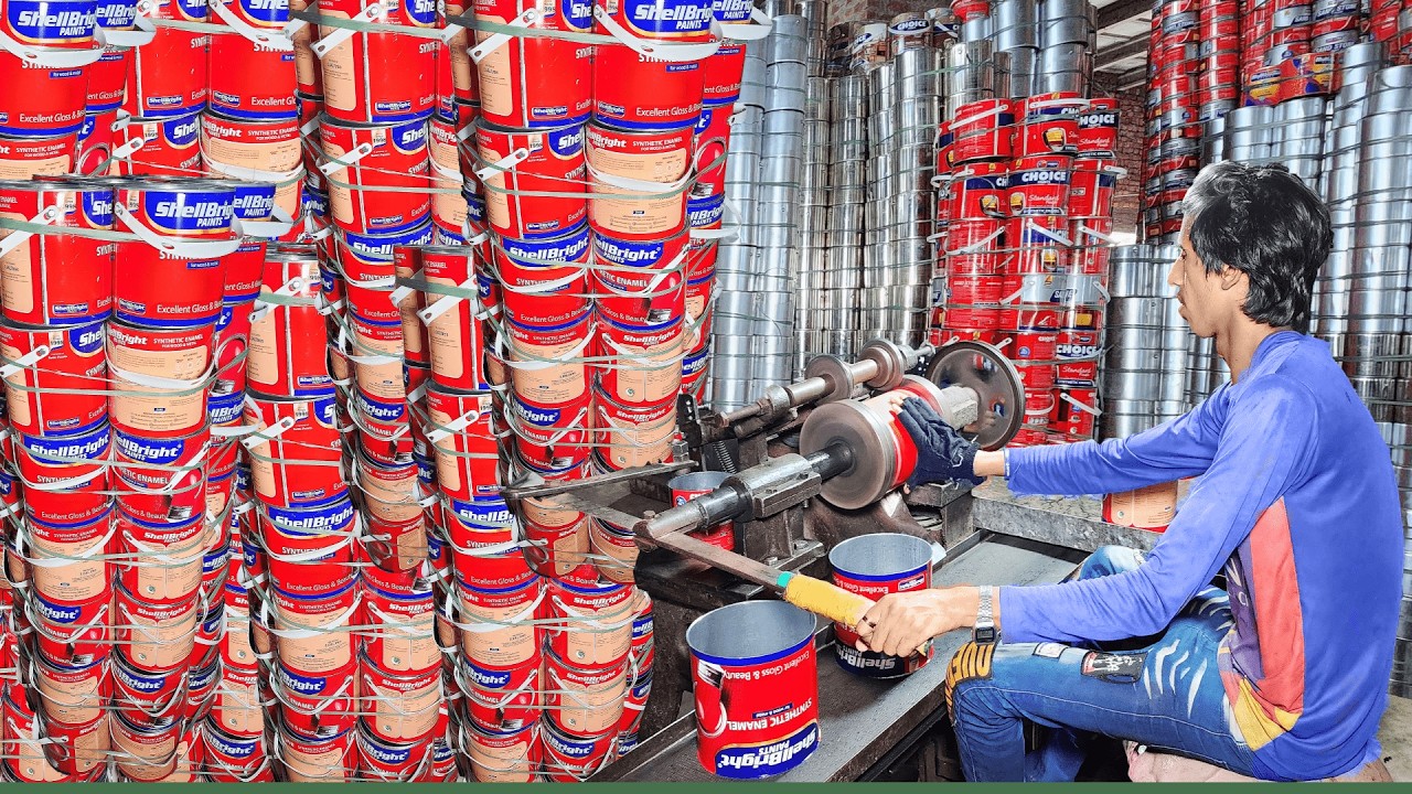 Amazing Manufacturing Process of Paint Canister | Mass Production Video ...
