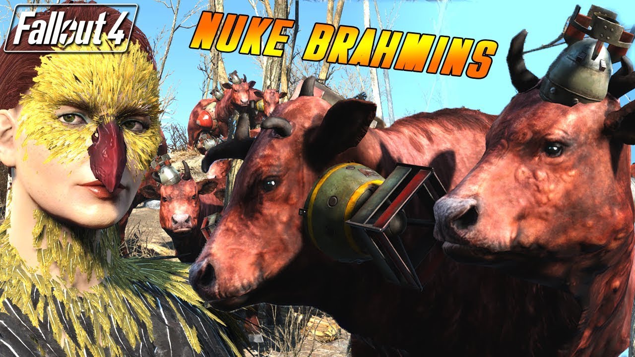 Fallout 4 Mods - Nuke Brahmins and Bird People! - YouTube