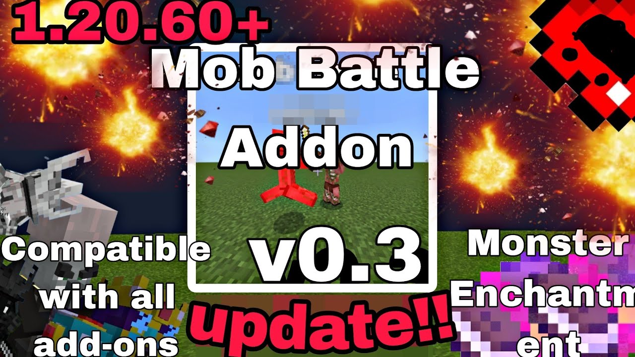 Mob Battle Stick Add-on v0.3 update!!!! 1.20.60+ Compatible with other ...