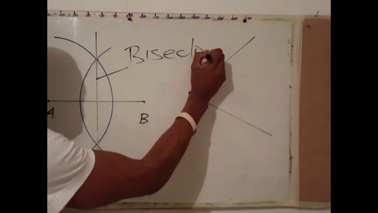 How to bisect a line and an angle - YouTube