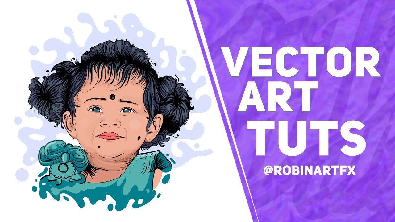 How I did Baby Vector Art ( Illustrator Tutorial ) - YouTube