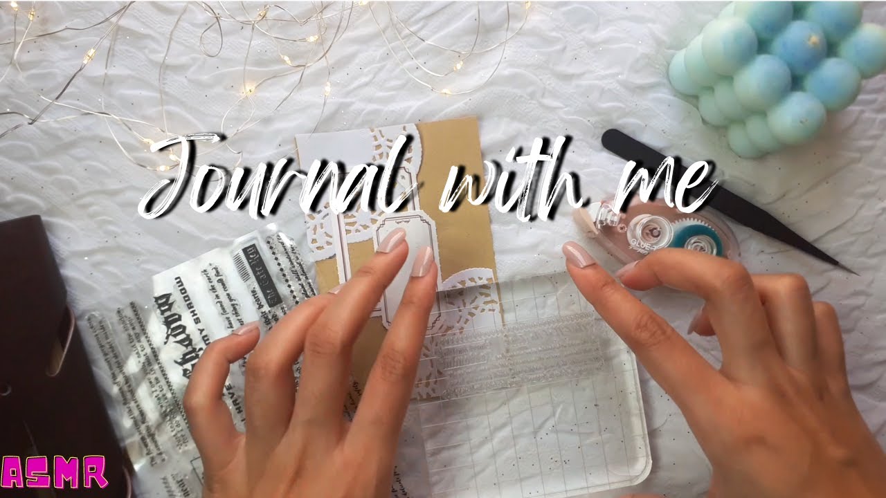 💕ASMR | Floral vintage themed journal🌺 | Journal with me | Journal Asmr ...