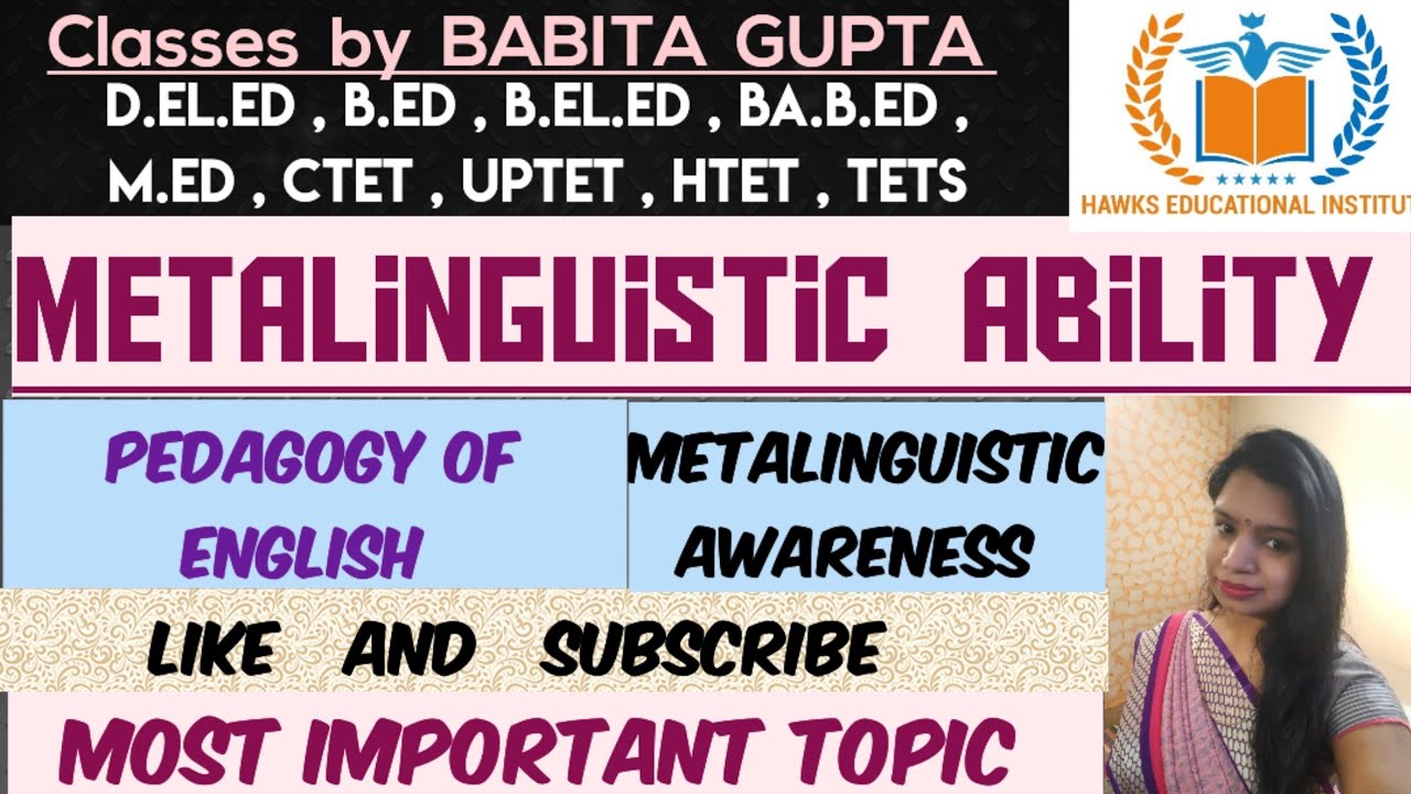 Metalinguistic skills , Metalinguistic Awareness in detail , Imp.for ...