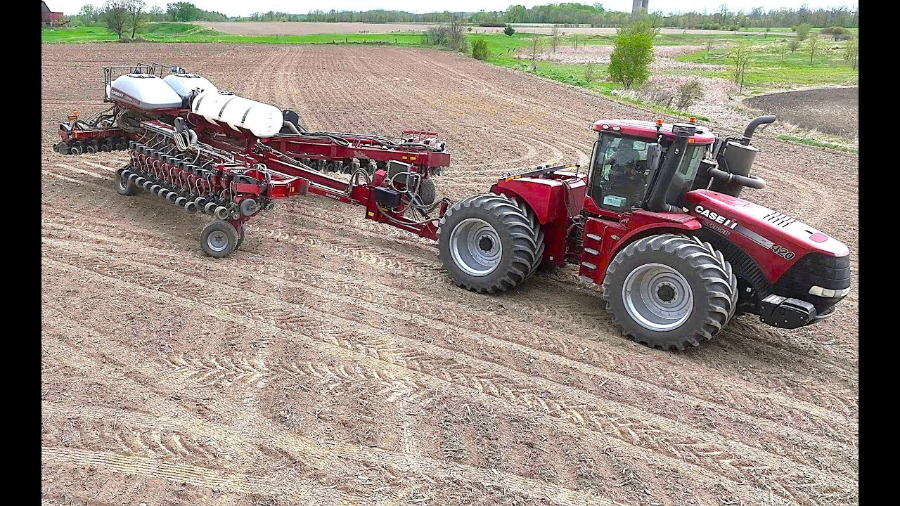 CANADIAN FARMER - BIG GUNS - HUGE FARM EQUIPMENT preparing fields and ...