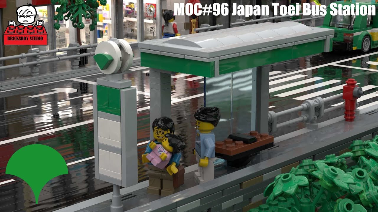 LEGO MOC#96/Tutorial #31, Japan Toei Bus Station, 日本東京都営バス停 - YouTube