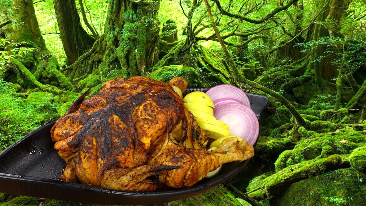 The Best Whole Chicken with Rum Cooked in Nature 🔥 ASMR Cooking ...