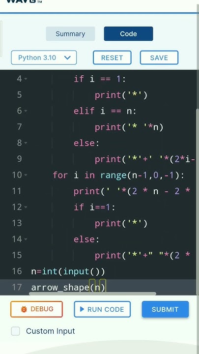 Arrow Shape 2 using python CCBP Nxtwave #coding #programming #shorts #viral - YouTube
